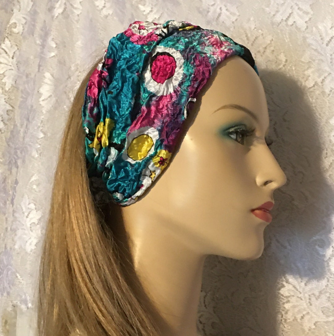 Satin Head Band | Extra Wide Multi Color Headwear | Head Wrap | Head ...