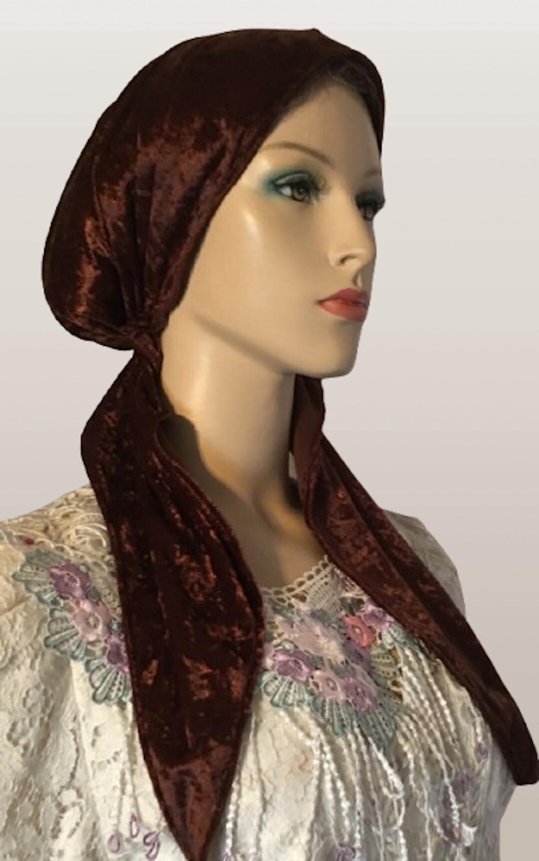 Soft Velvet Pretied Head Scarf, Easy Slip-on Headwrap for Hair Loss ...