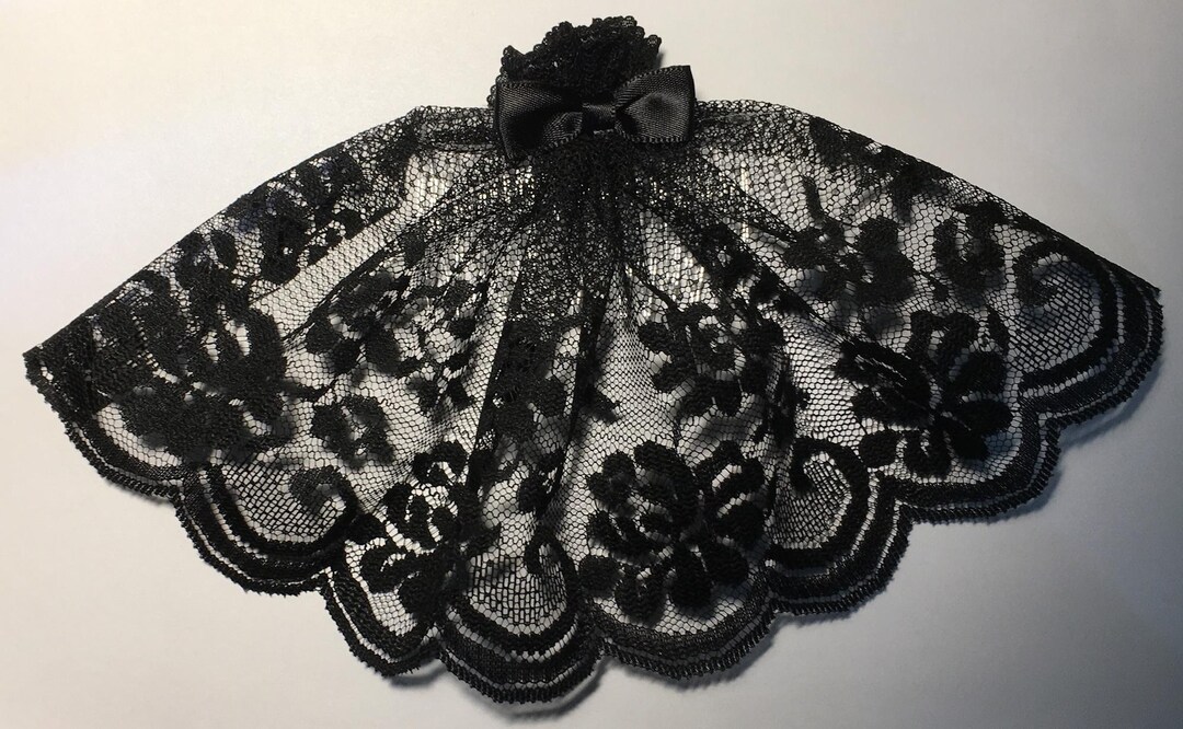 Elegant Black Floral Lace Kippah, Bat Mitzvah Head Covering, Jewish ...