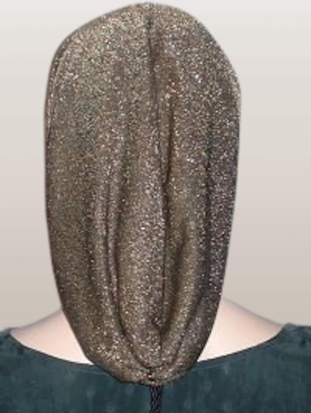 Gold Sparkle Snood | Head Covering | Tichel | Headcovering | Snoods ...