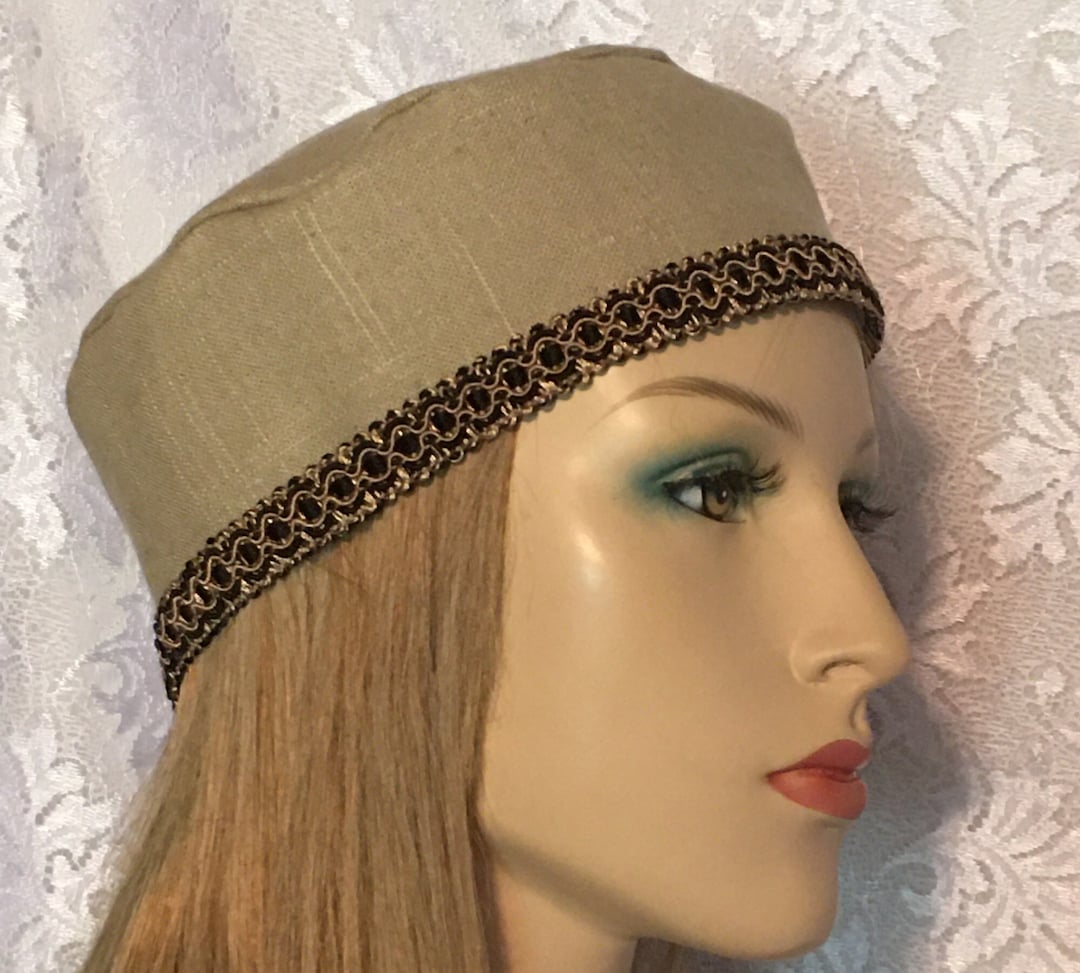 KHAKI LINEN BUCHARIAN Kippah Headcovering | Kippa Head Covering ...