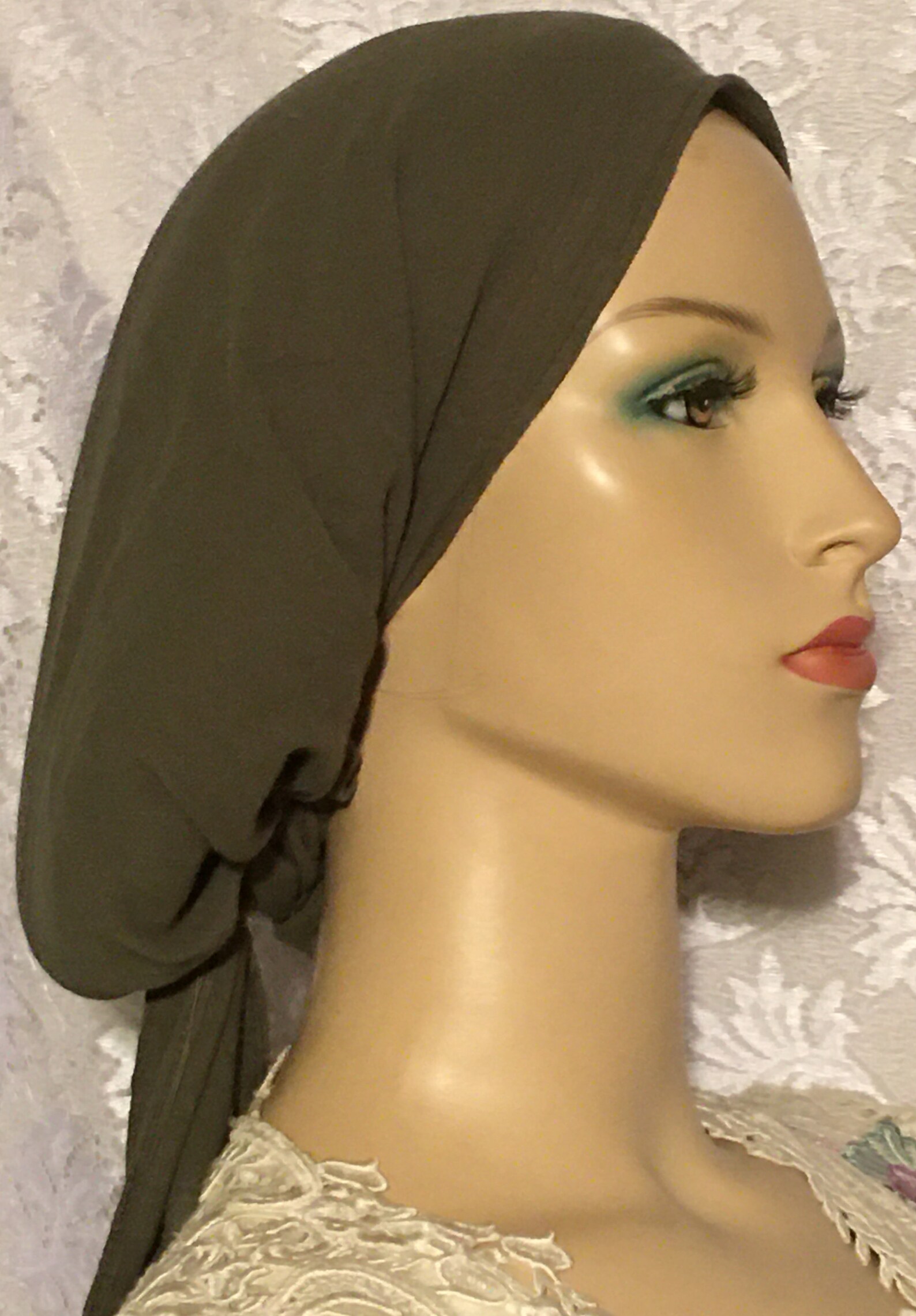 OLIVE Gauze Cotton Slip on Scarf Pre-tied Scarves - Etsy