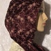 Wine Floral Embroidered Snood Wrap Head Covering • Headwear for Modesty ...
