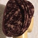 Wine Floral Embroidered Snood Wrap Head Covering • Headwear for Modesty ...
