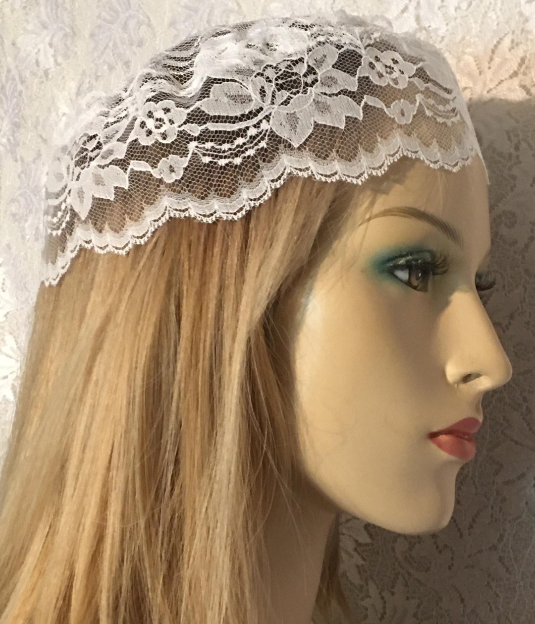 Lace Bucharian Doily Head Cover Lace Chapel Cap Hair Accessory Modest ...