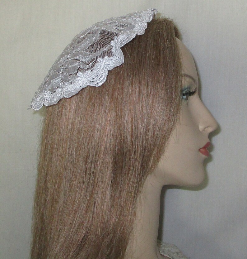 Lace Doily Kippah White Lace Head Covering Trim Head Cover - Etsy
