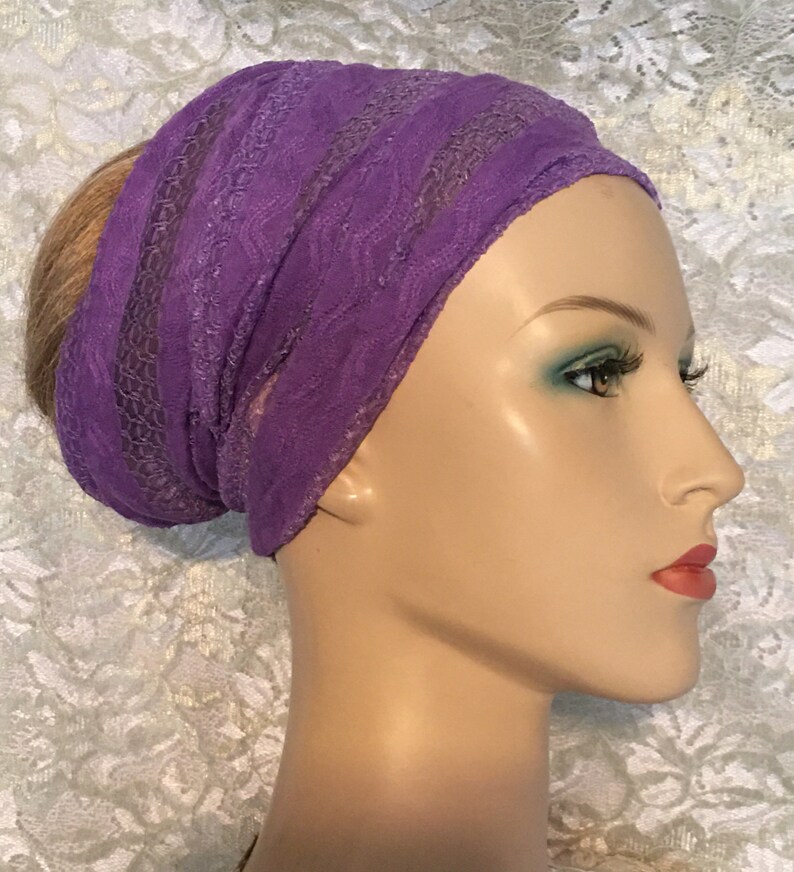 HEADWRAP PURPLE STRETCH Multi Wear Head Wrap Tube Stretch | Etsy