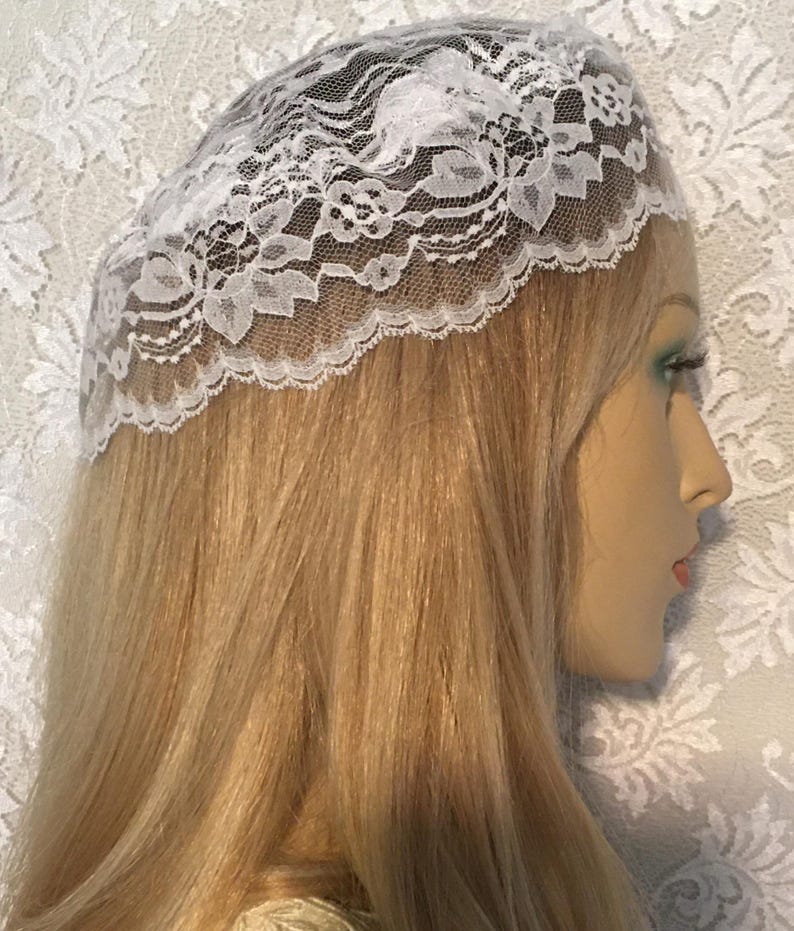 Lace Bucharian Doily Head Cover Lace Chapel Cap Hair Accessory Modest ...