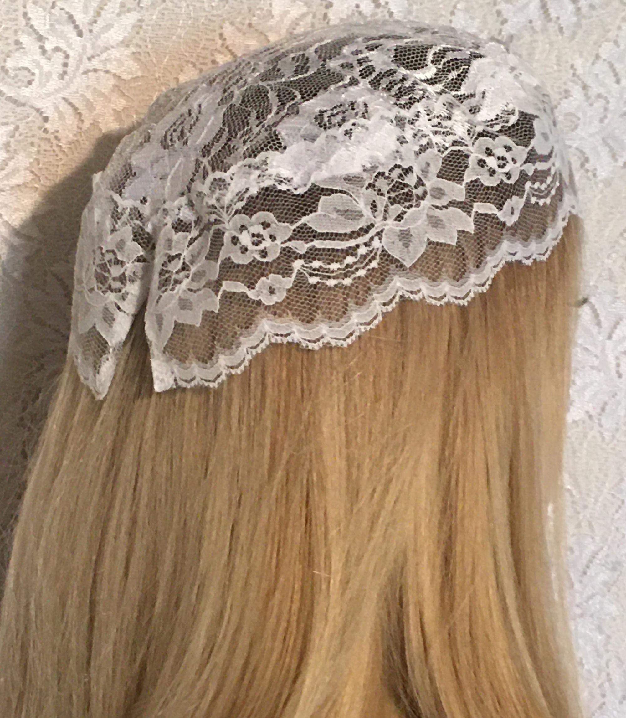 Lace Bucharian Doily Head Cover Lace Chapel Cap Hair Accessory Modest ...