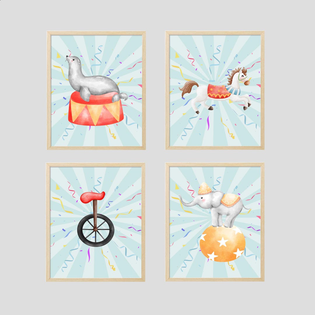 Circus Animal Prints: Nursery & Playroom Decor (digital Download) - Etsy
