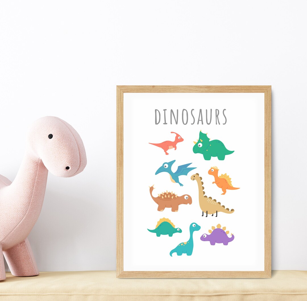 Cute, Printable Dinosaurs Decorative and Educational Poster/wall Art ...