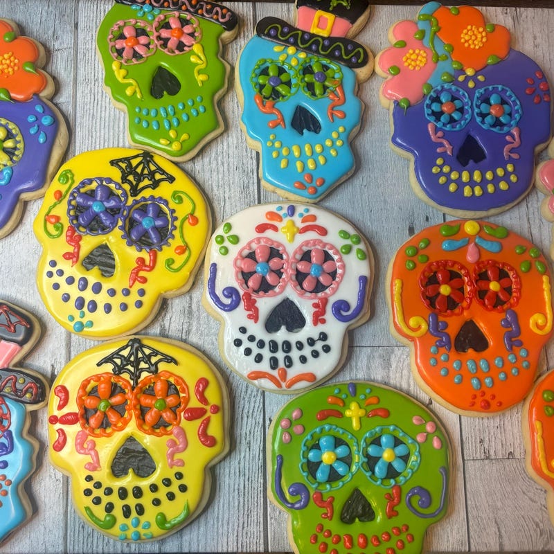 Sugar Skull Cookie - Etsy