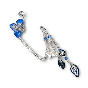 Celtic Blue Fairy Bajoran Chain Ear Cuff Gift for Her, Stocking Stuffer ...