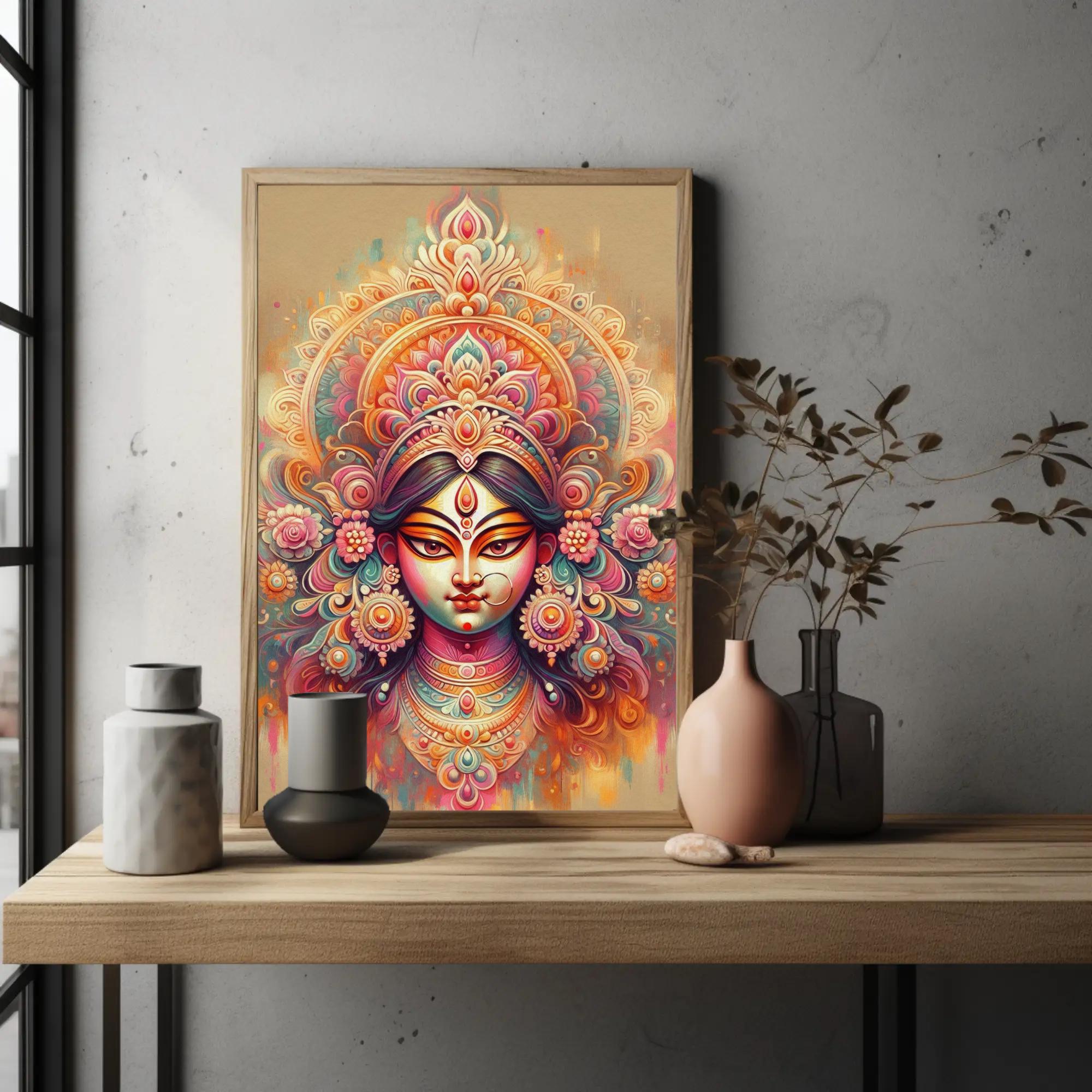 Maa Durga Devi Printable Digital Wall Art, Grace, Power, Divine ...