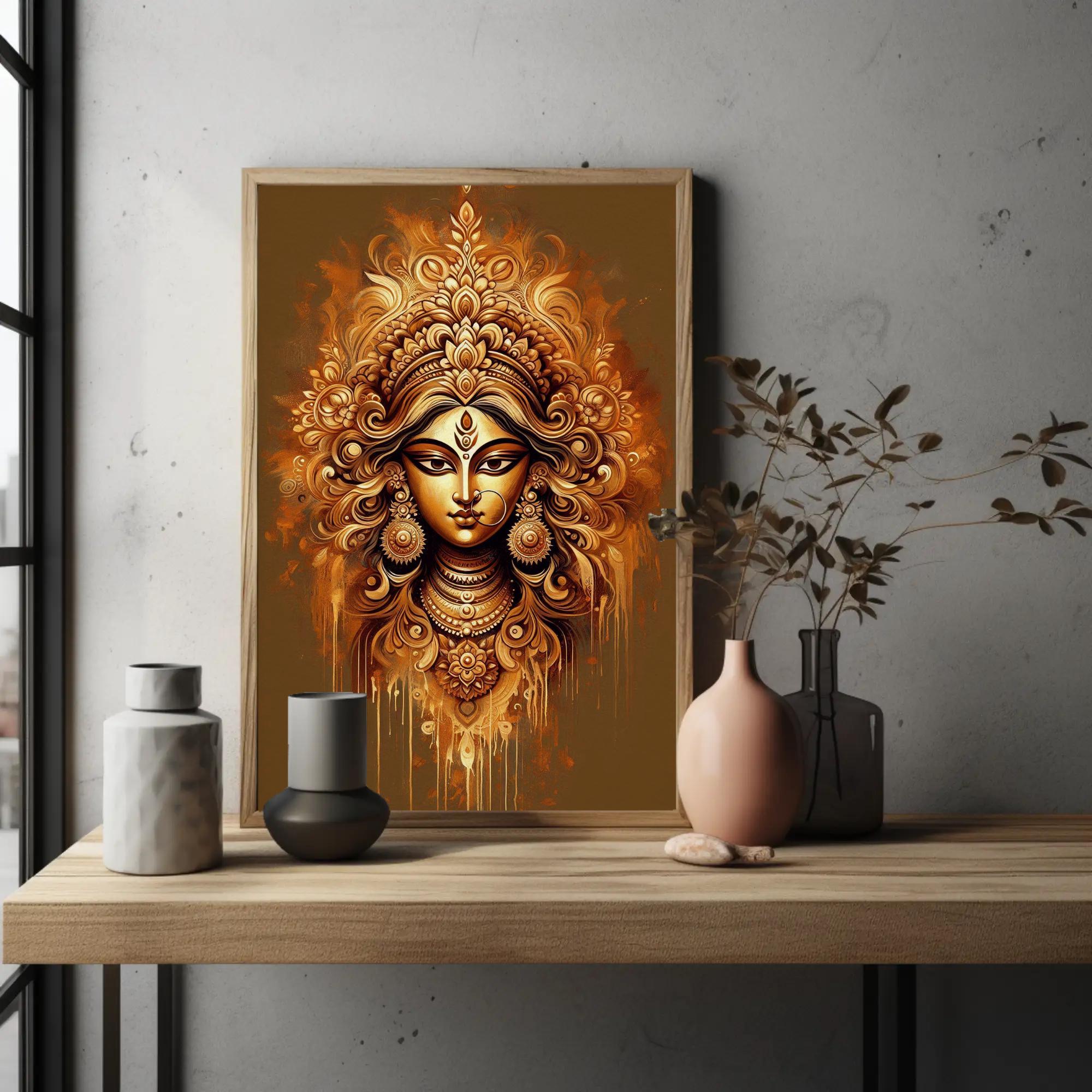 Maa Durga Devi Printable Digital Wall Art, Grace, Power, Divine ...