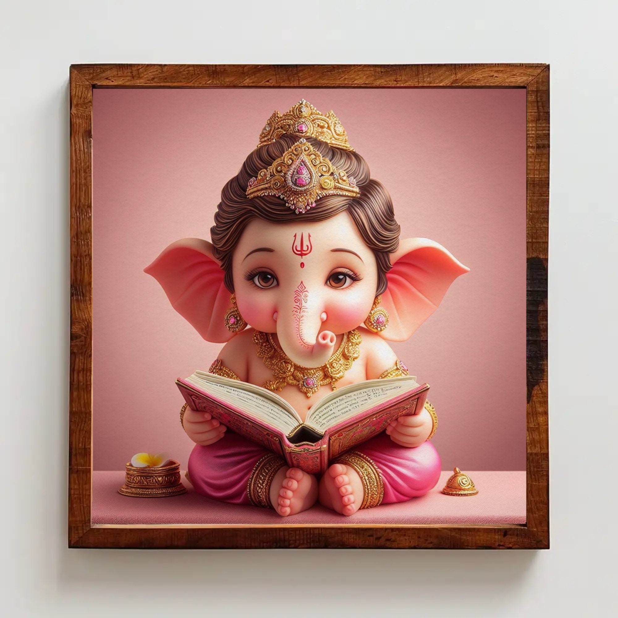 Lord Ganesha Printable Digital Wall Art, Hindu Wall Art, Ganesha Kids ...