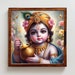 Charming Baby Krishna Printable Digital Wall Art, Hindu Wall Art ...