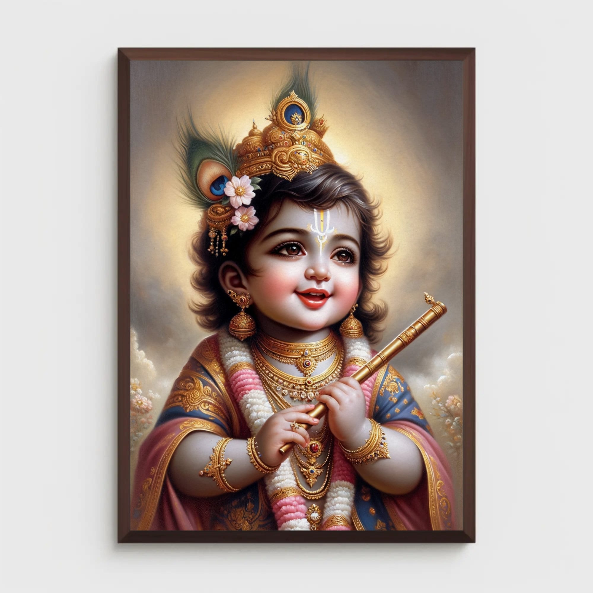 Beautiful Baby Krishna Printable Digital Wall Art, Hindu Wall Art ...
