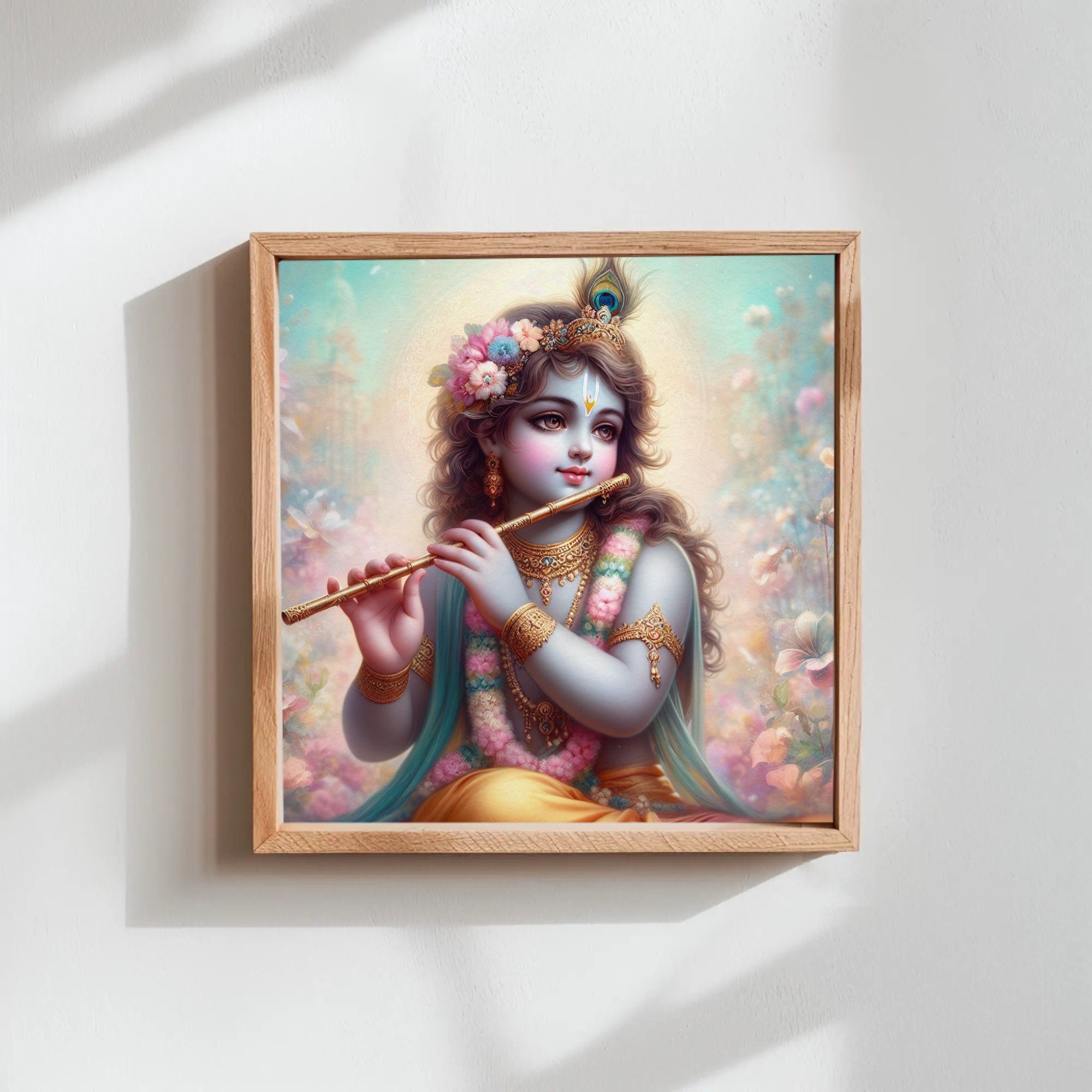 Hindu God Krishna ISKCON Krishna Printable Digital Wall Art - Digital ...