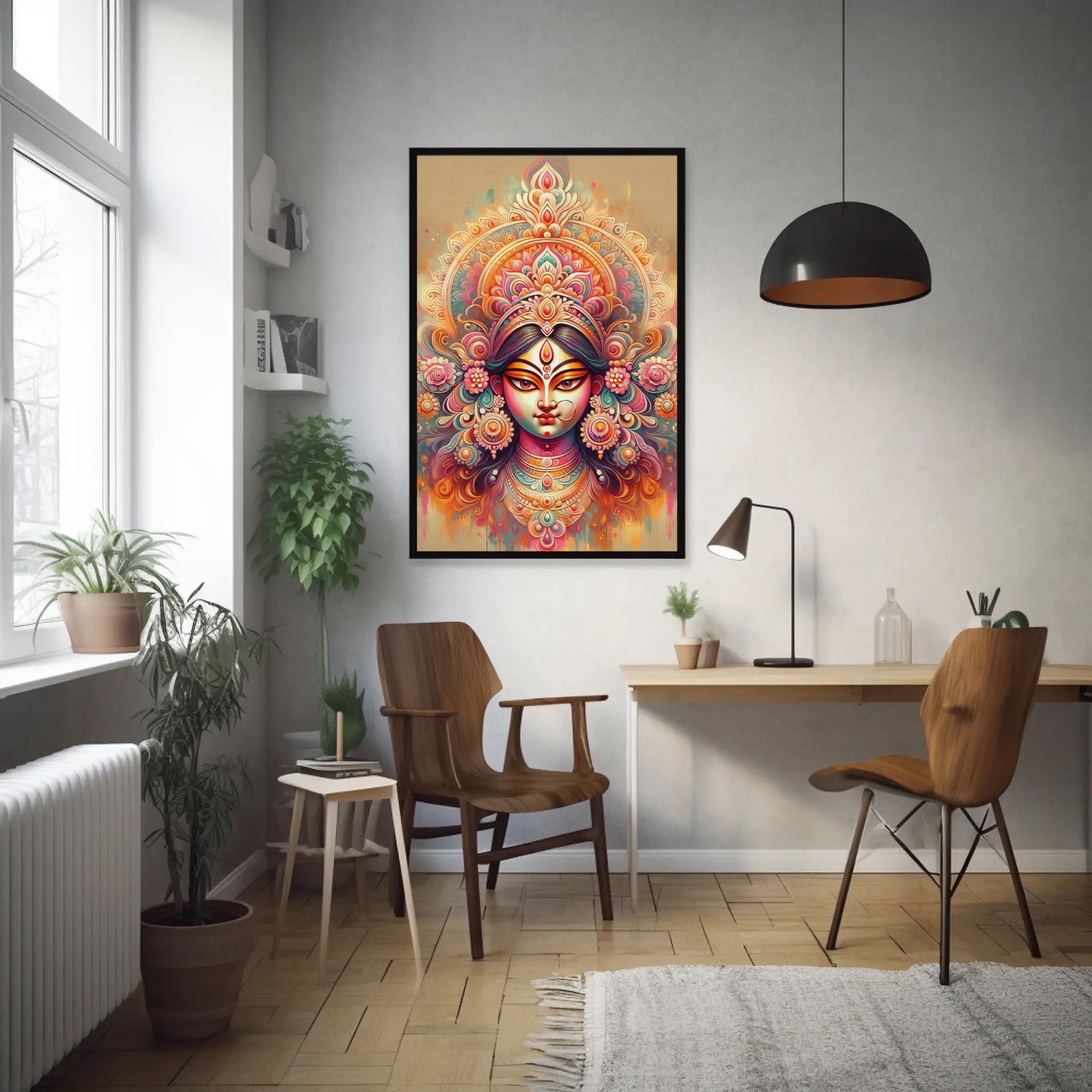 Maa Durga Devi Printable Digital Wall Art, Grace, Power, Divine ...