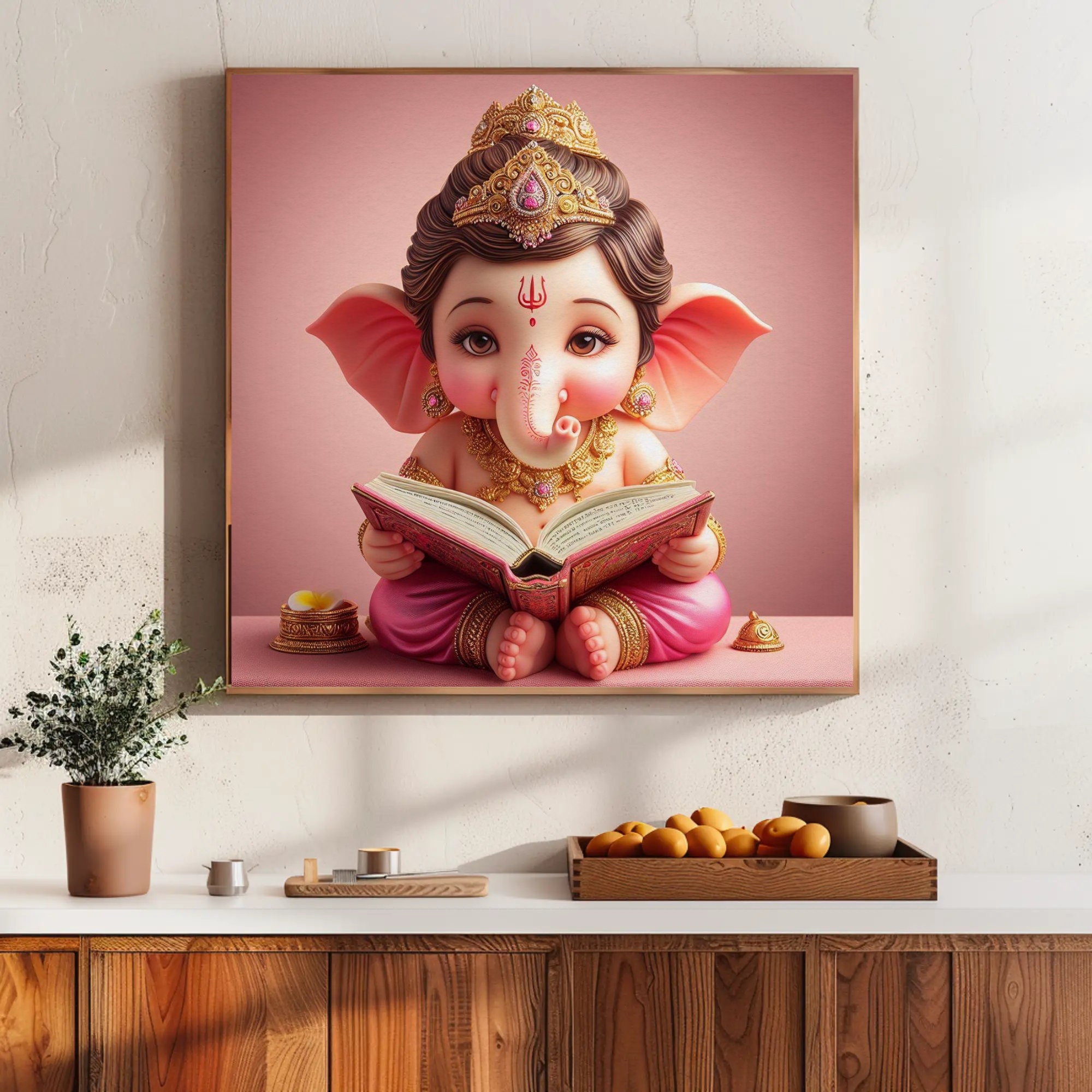 Lord Ganesha Printable Digital Wall Art, Hindu Wall Art, Ganesha Kids ...