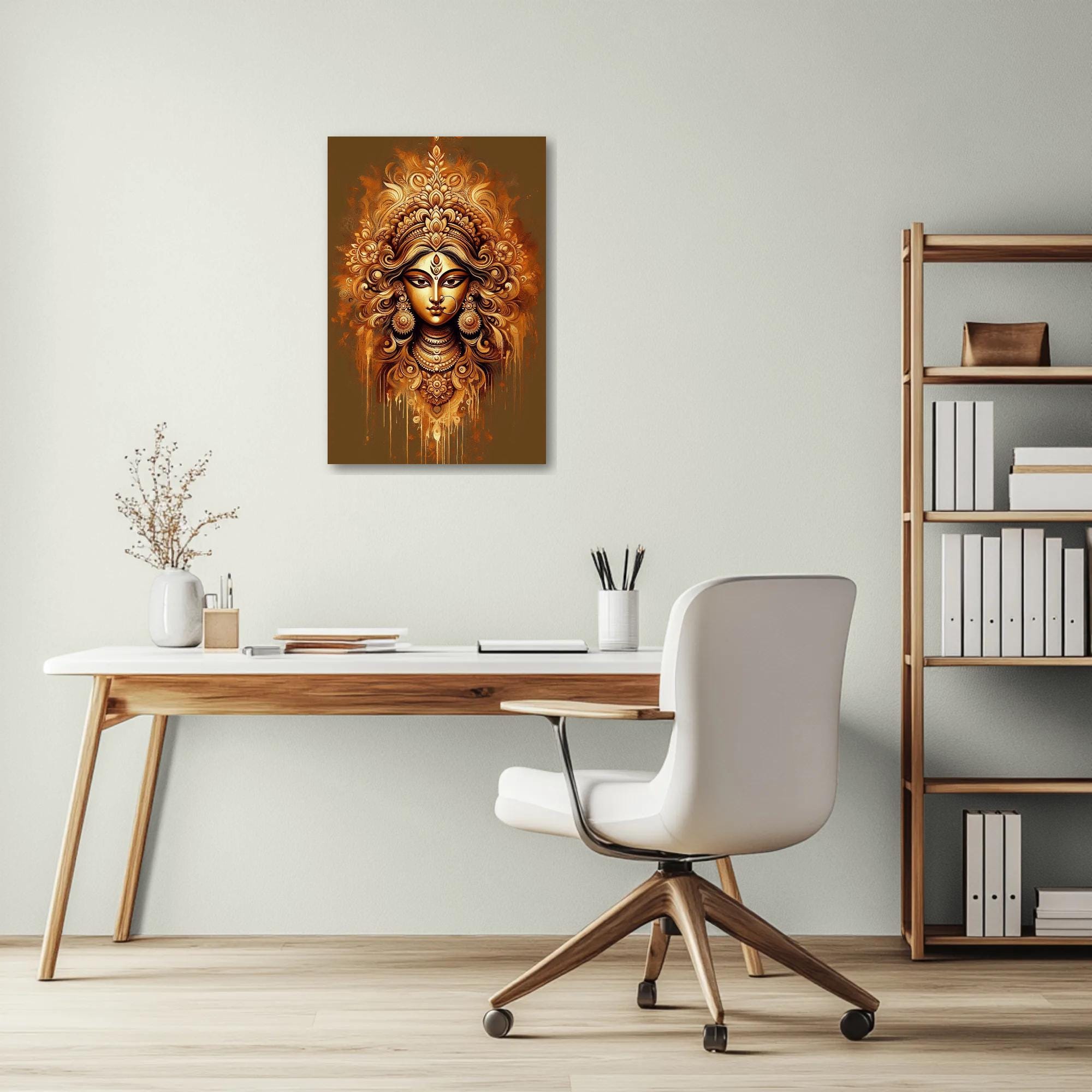 Maa Durga Devi Printable Digital Wall Art, Grace, Power, Divine ...