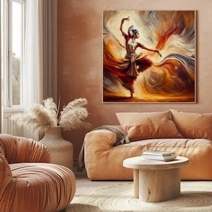 Classical Dancer Printable Digital Abstract Wall Art, Dance Art Poster ...