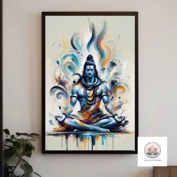 Lord Shiva Art Digital - Etsy