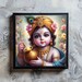 Charming Baby Krishna Printable Digital Wall Art, Hindu Wall Art ...