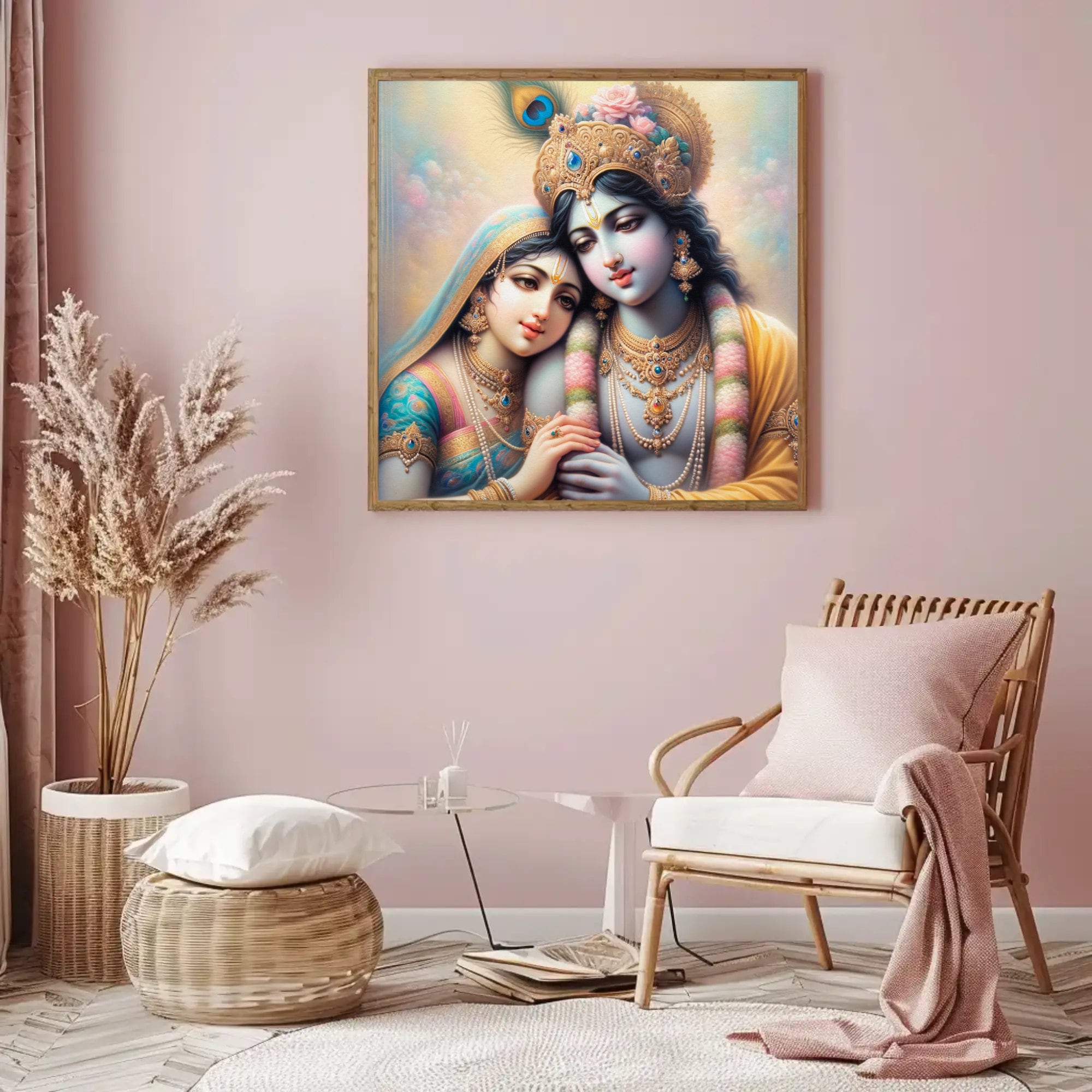 Beautiful Radha Krishna Printable Digital Wall Art, Hindu Wall Art ...