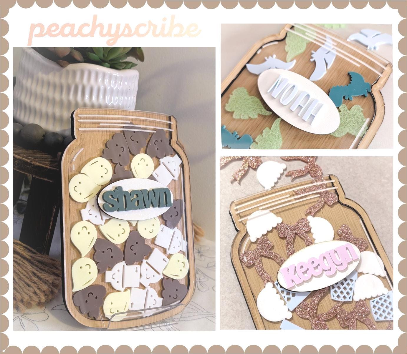 Custom Engraved Maple Wood Reward Jar: Kids Chore & Behavior Motivation ...