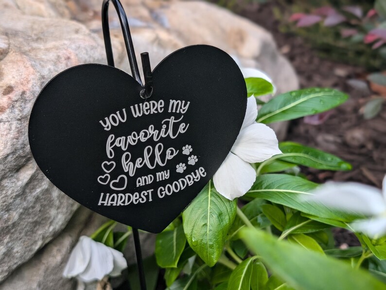 Modern Matte Black Outdoor Garden Marker, QR Code Graveside Marker ...
