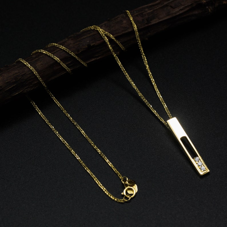 Gold Necklace Necklace Gold Name Plate Bar Nameplate Bar | Etsy