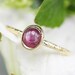 Natural Star Ruby Ring in Bezel Settings With 18k Gold Texture Band - Etsy