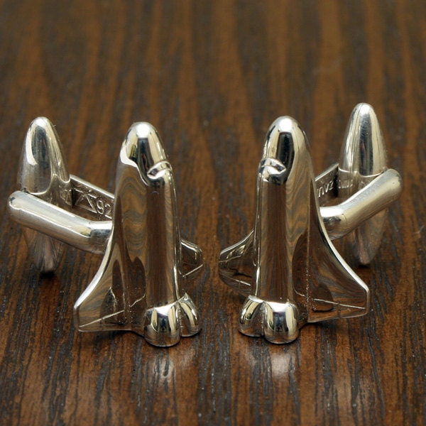 Space Shuttle Cufflinks, Sterling Silver, Handmade - Etsy