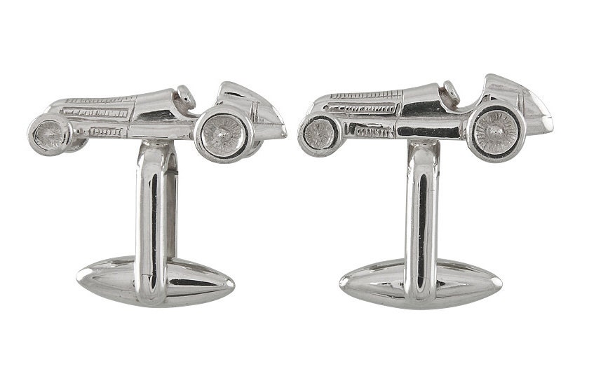 Racecar Cufflinks Sterling Silver Personalized - Etsy