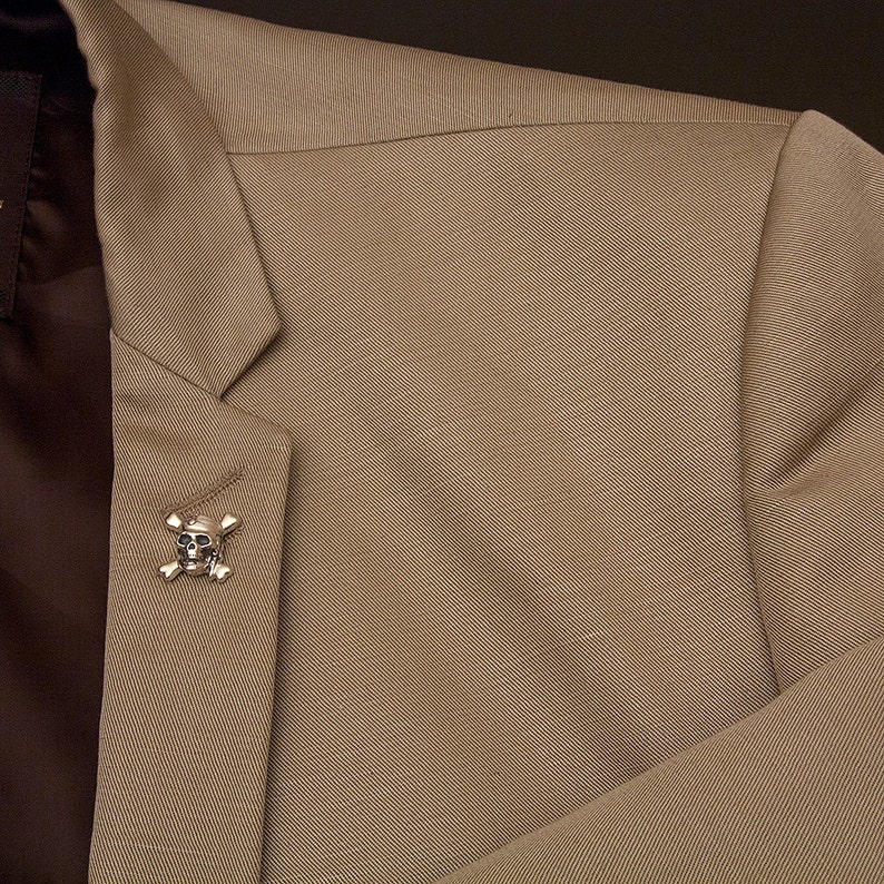 Pirate Lapel Pin Sterling Silver Handcrafted - Etsy