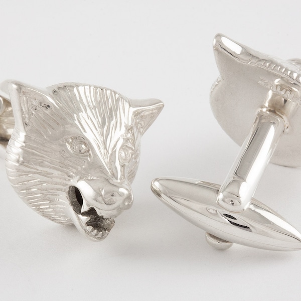 Wolf Cufflinks - Etsy