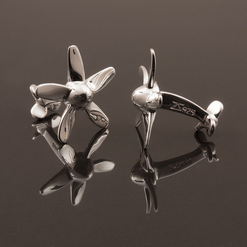 Sterling Silver Propeller Cufflinks, Handcrafted, Personalized ...