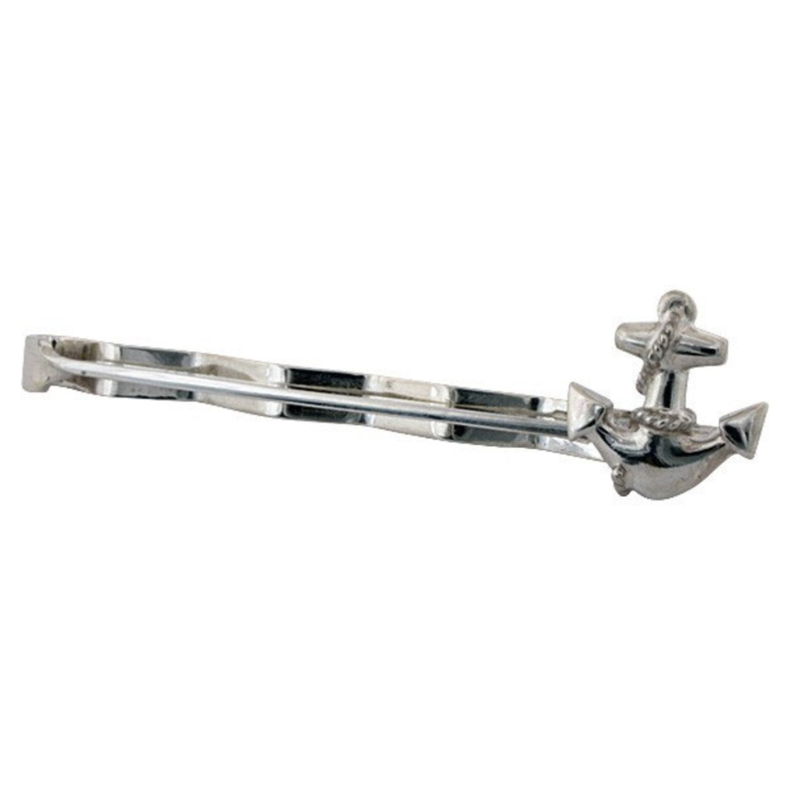 Anchor Tie Bar Clip Sterling Silver Handcrafted - Etsy