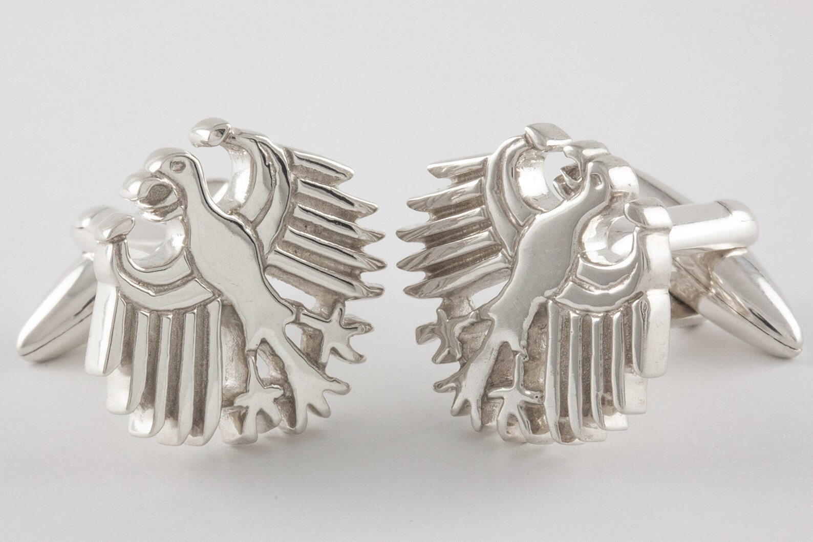 German Eagle Cufflinks, Sterling Silver, Personalized - Etsy
