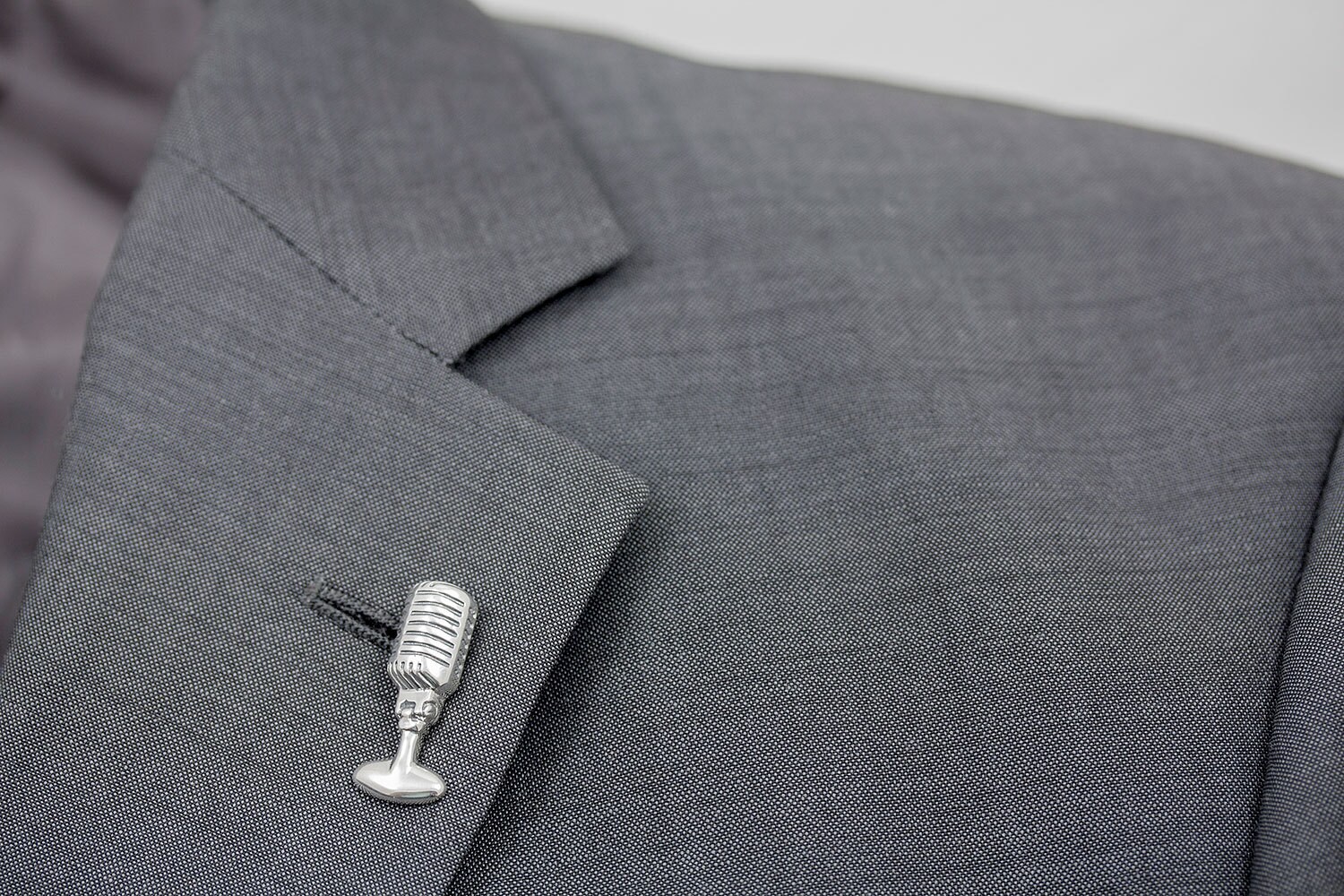 Microphone Lapel Pin Sterling Silver - Etsy