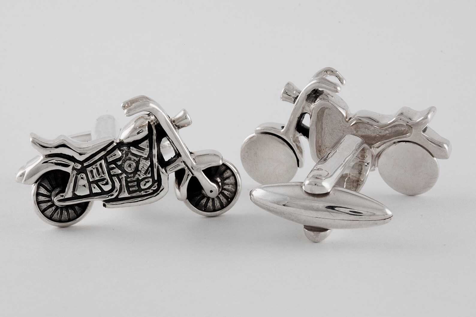 Sterling Silver Motorcycle Cufflinks, Personalized Engraved ...