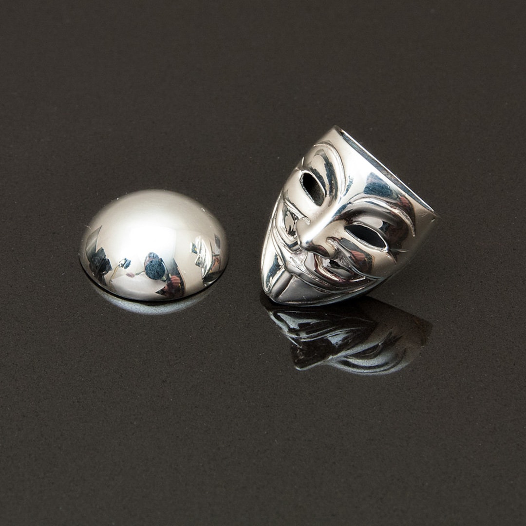 Guy Fawkes Lapel Pin, Sterling Silver, Handcrafted - Etsy