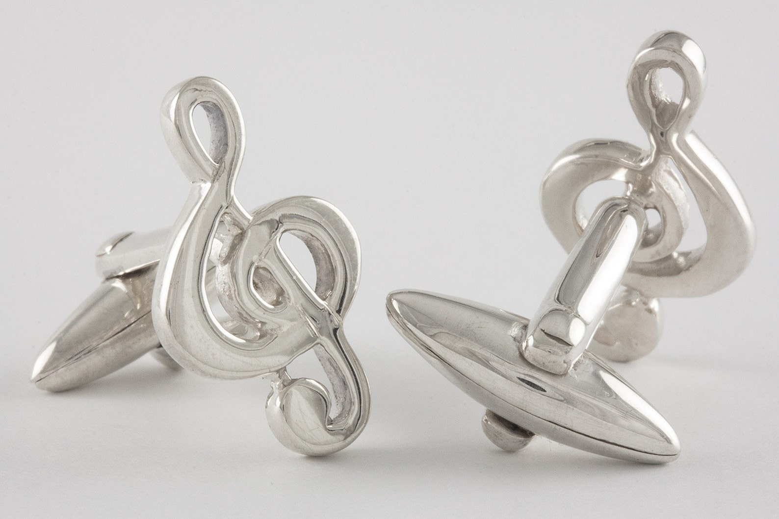 Treble Clef Cufflinks Sterling Silver Personalized - Etsy