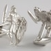 Sterling Silver Knight Cufflinks, Personalized Engraving, Medieval ...