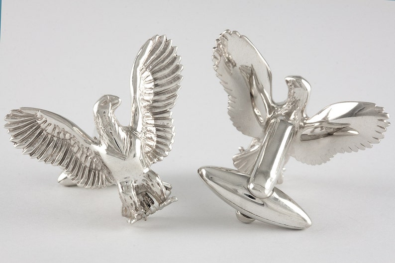 Eagle Cufflinks, Sterling Silver, Personalized - Etsy