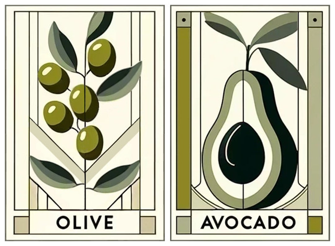 Olive and Avocado Oil Labels fine - Etsy