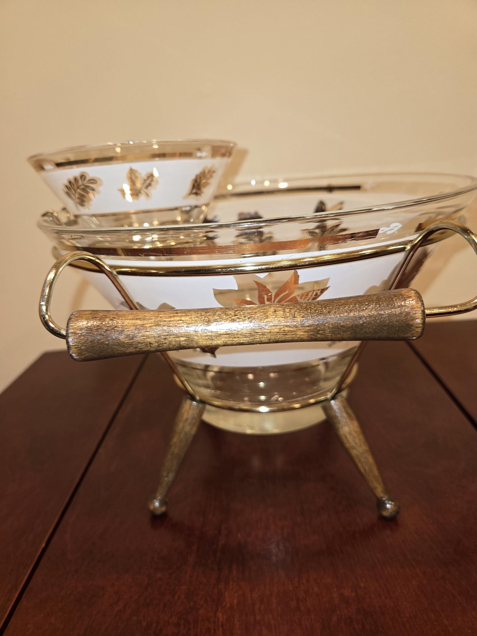 Aldon Mid Century Modern Starlyte Chip and Dip Serving Bowl Set With ...