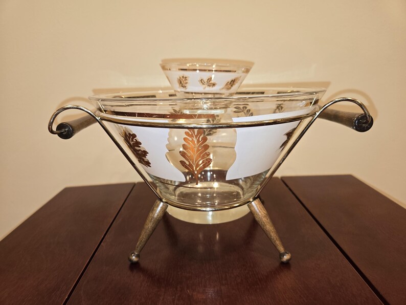 Aldon Mid Century Modern Starlyte Chip and Dip Serving Bowl Set With ...
